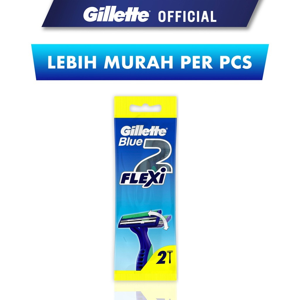 Jual Gillette Alat Cukur Blue 2 Flexi Razor Pisau Cukur isi 2 | Shopee ...