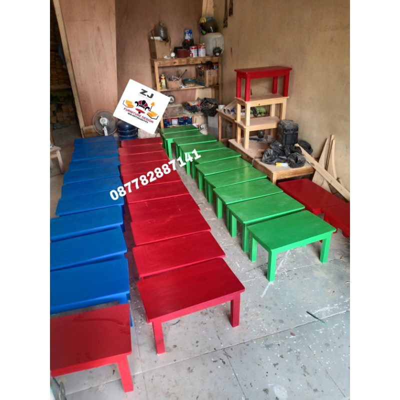 Jual MEJA BELAJAR ANAK BUAT TK,PAUD DLL KAYU JATI | Shopee Indonesia