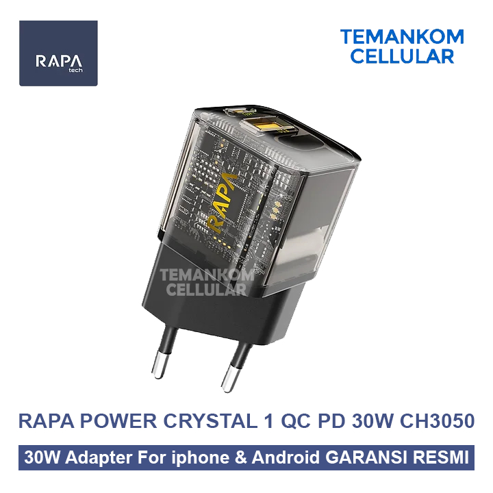 Jual Adapter Iphone RAPA GAN Quick Charger 30W android Power Delivery ...