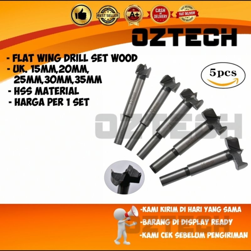 Jual mata bor sendok engsel / matabor flat wing drill / forstner drill ...