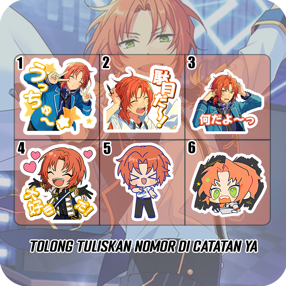Jual Stiker Glossy Leo Tsukinaga Ensemble Stars, Sticker Anti Air Waterproof Untuk Di HP, Laptop ...