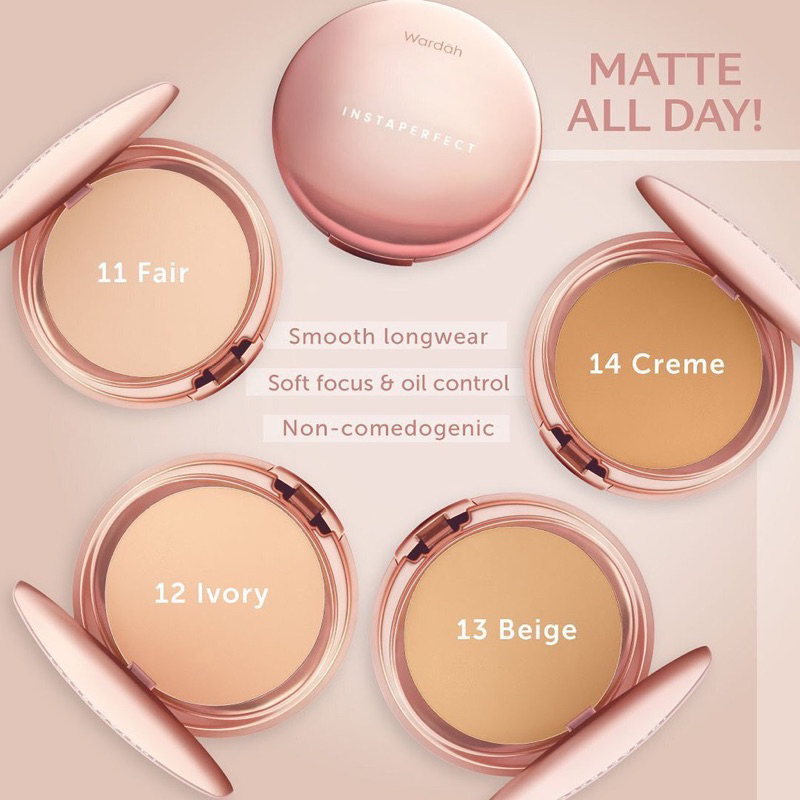 Jual WARDAH INSTAPERFECT MATTE FIT POWDER FOUNDATION 11GR (NEW ...