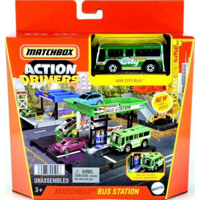 Jual Matchbox Action Drivers Bus Station Playset | Shopee Indonesia