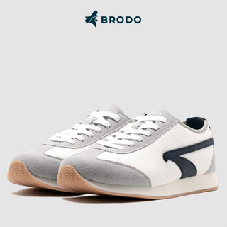 Jual BRODO - Sneakers Tondano Beak White Navy GS | Shopee Indonesia