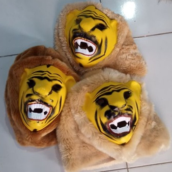 Jual Mainan anak topeng Harimau custom - Topeng Harimau Dan Monyet ...