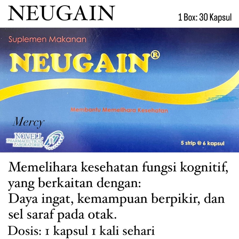 Jual Neugain Tingkatkan Daya Ingat dan Fungsi Otak - 30 Kapsul | Shopee ...