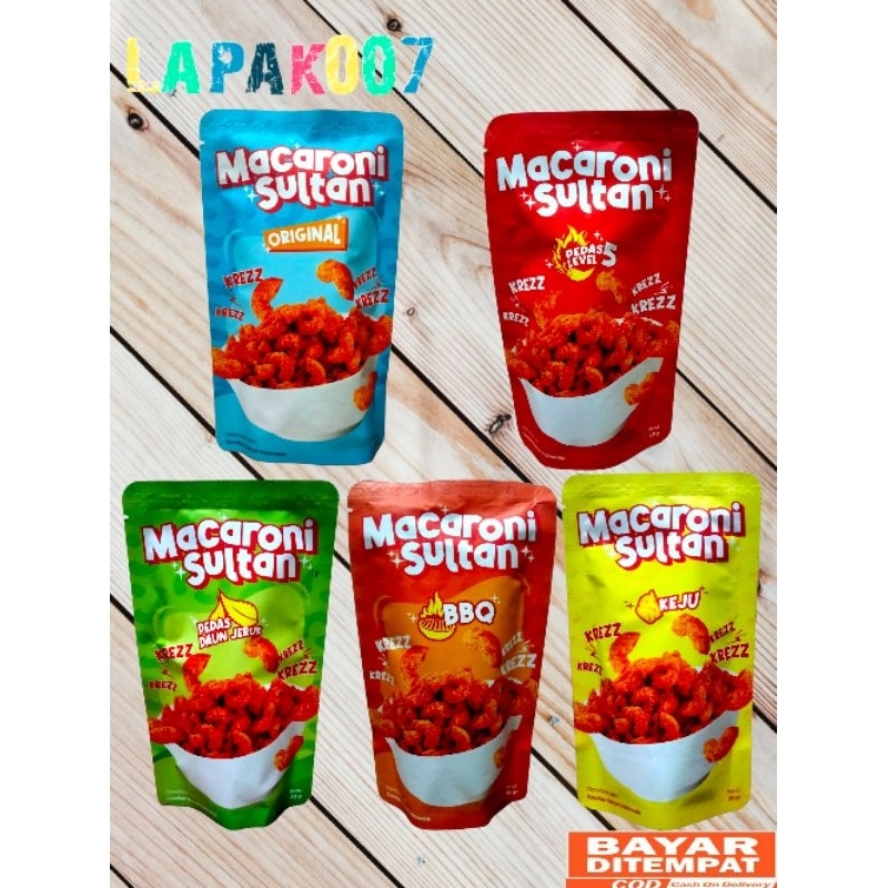 Jual Makaroni Sultan Snack Cemilan Makanan Ringan 5 Varian Rasa Renyah ...