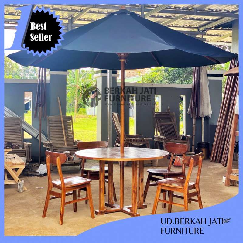 Jual Meja Kursi Ropan Payung Taman Cafe Outdoor Kafe | Shopee Indonesia
