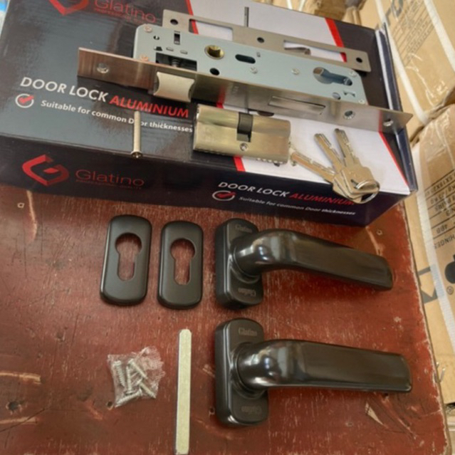 Jual DOOR LOCK ALUMUNIUM HANDLE door lock pintu alumunium KUNCI PISAH ...