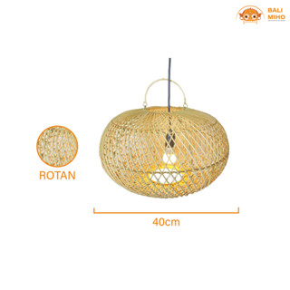 Jual Kap Lampu Rotan Motif Donat 40 cm - Lampu Villa Bali - Kap Lampu ...