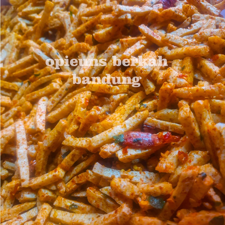 Jual Basreng stick pedas daun jeruk, Baso goreng, baso bawang, basreng ...