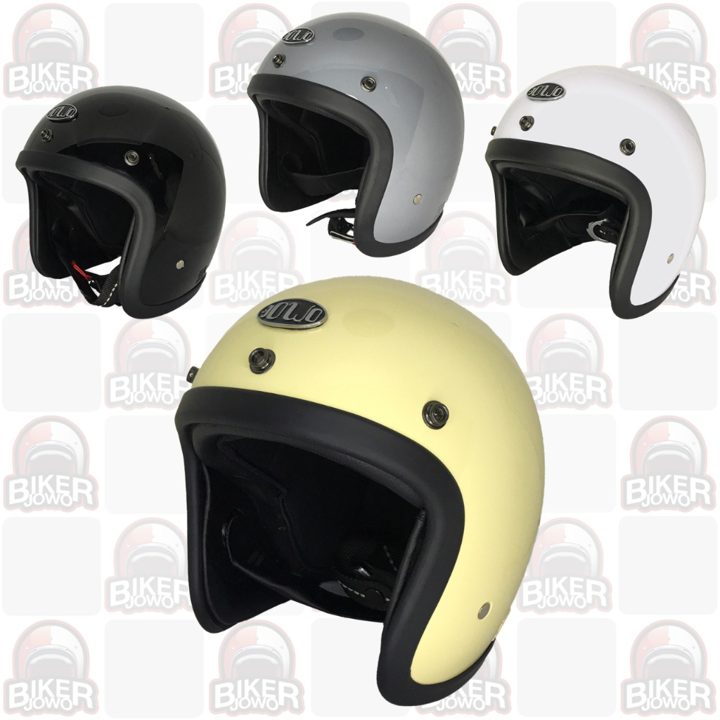 Jual Helm Slim - Jowo Retro Open Face Helmet Bikerjowo ( Cocok Untuk ...