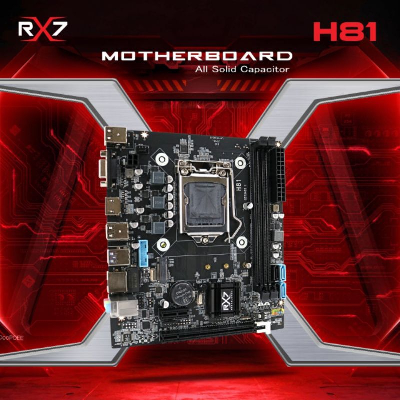 Jual Motherboard RX7 H81 LGA 1150 DDR3 Mainboard H81 SUPPORT NVME | Shopee Indonesia