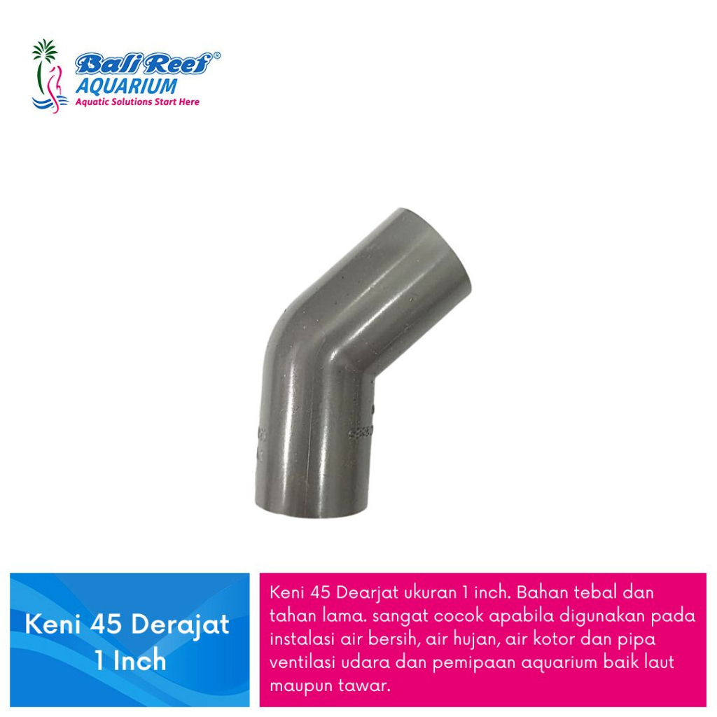 Jual Pipa Keni 45 Derajat 3/4 Inch Pemipaan Aquarium | Shopee Indonesia