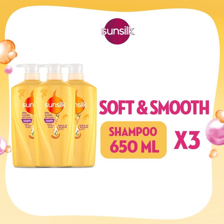 Jual Sunsilk Shampoo Soft & Smooth Activ-Infusion with Argan Oil Rambut 5X* Lebih Lembut 650ml ...