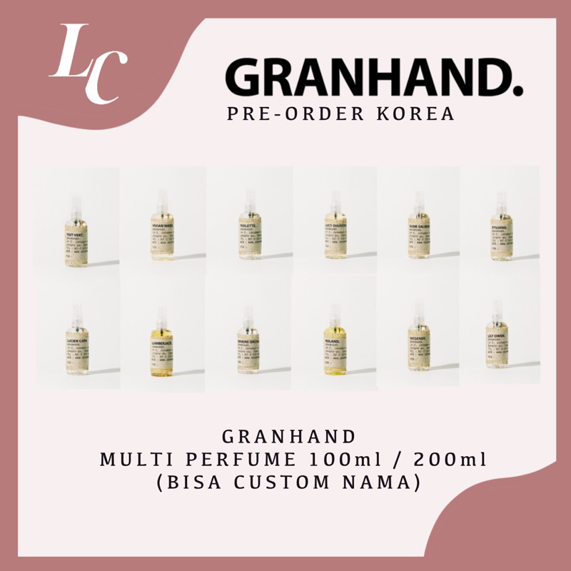 Jual GRANHAND Multi Perfume 100ml / 200ml l Susie salmon marine orchid ...