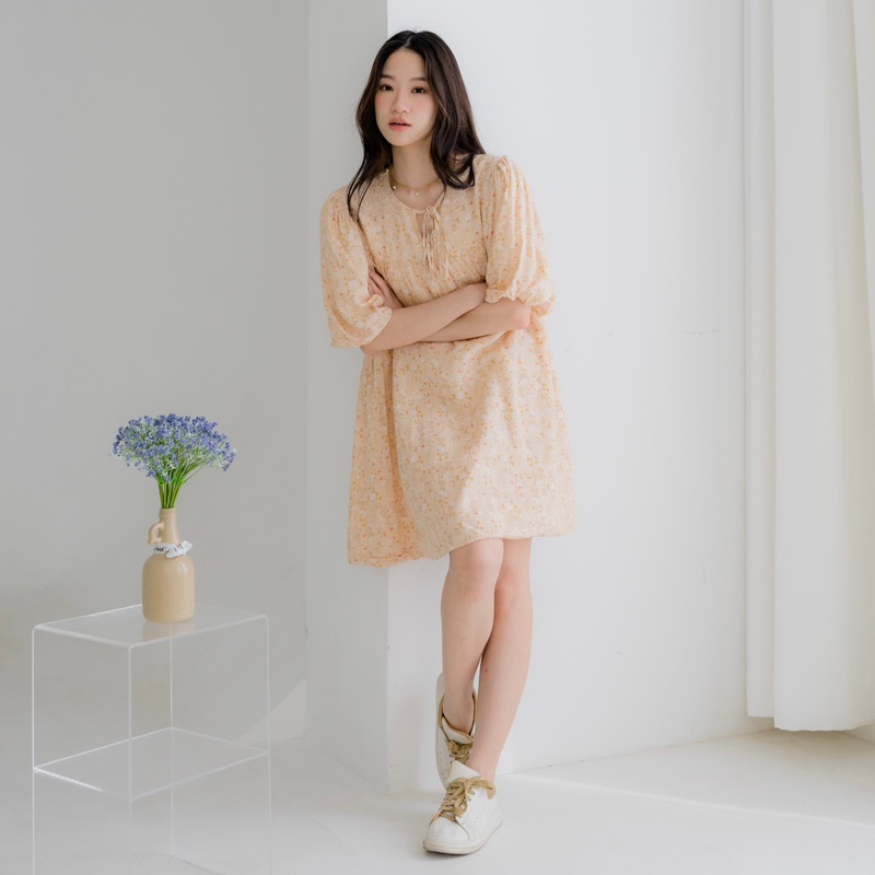 Jual Seya Clothing - Ashley Dress - Dress Wanita bahan Rayon Full Furing Tidak Nerawang | Shopee ...