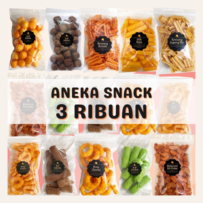Jual [DELISH SNACKS] Aneka Snack Serba 3.000 / Cemilan Camilan 3 Ribu ...