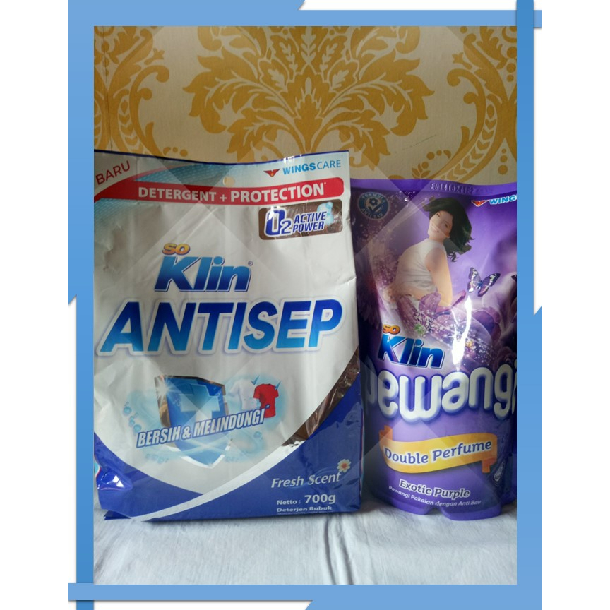 Jual So Klin Antisep Deterjen Bubuk Fresh Scent 700g & So Klin Pewangi ...