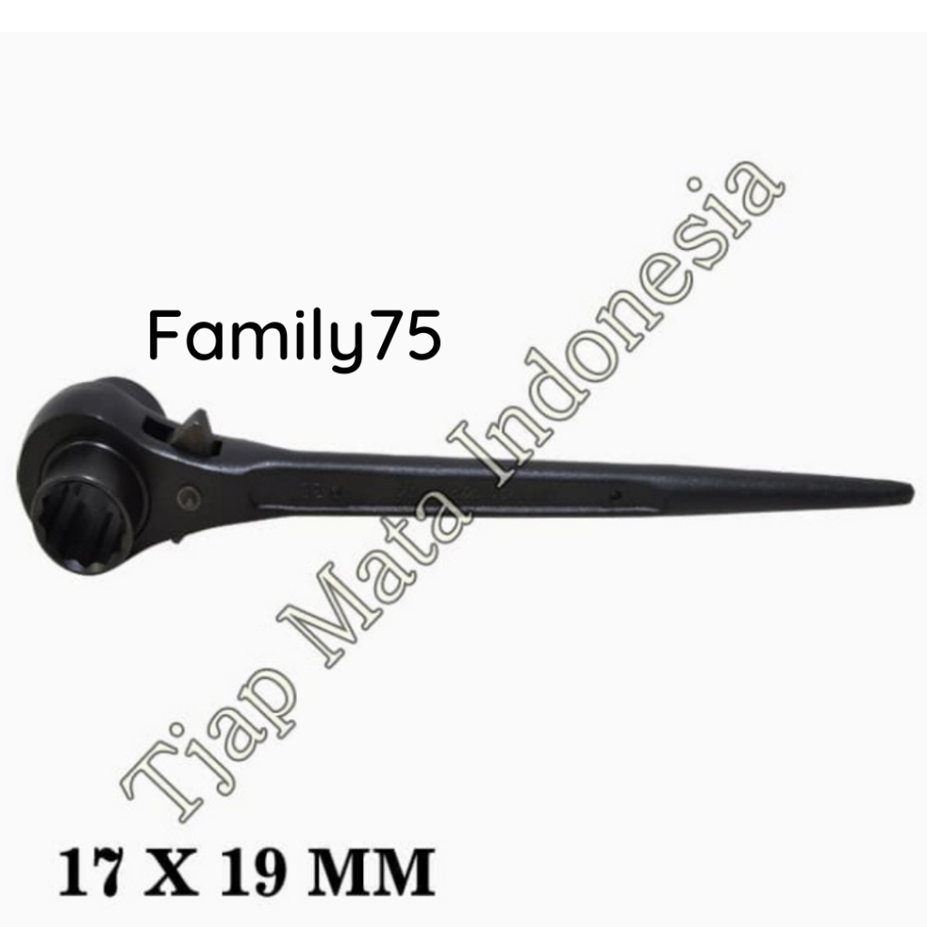 Jual Kunci Ring Rachet Scafolding 17 x 19 MM Tjap Mata Kunci Kotrek ...