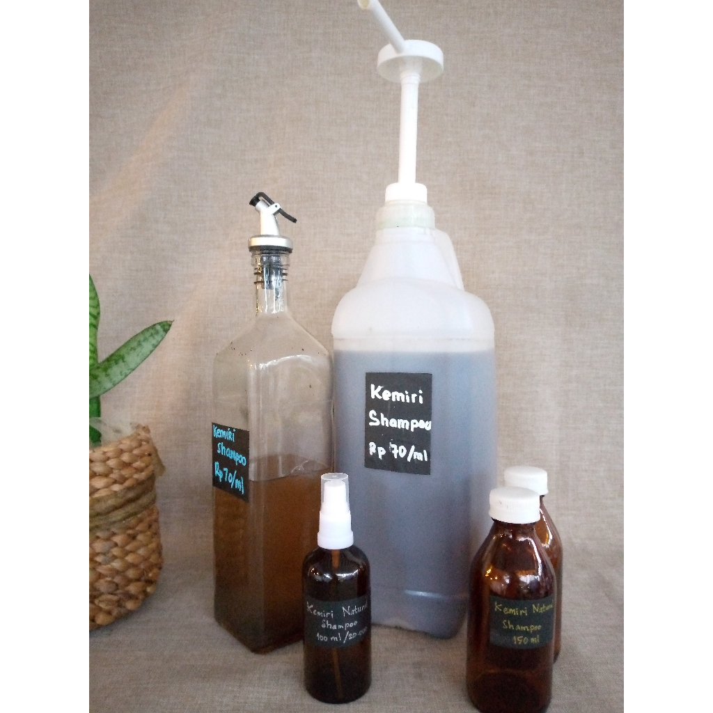Jual NATURAL Kemiri Shampoo 1000 ml (NO PLASTIC PACKAGING- Eco Friendly ...