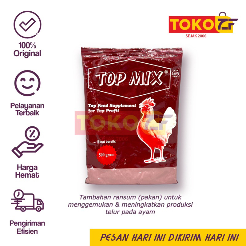 Jual [TOP MIX] Suplemen Penggemuk Ayam & Meningkatkan Produksi Telur ...