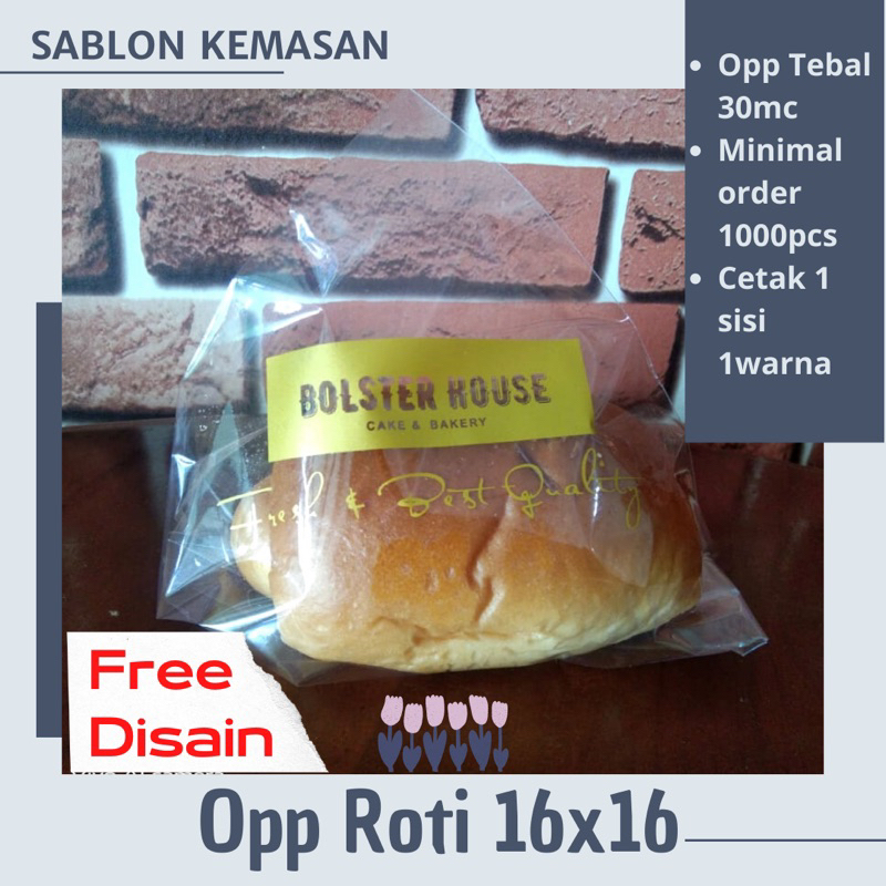 Jual sablon plastik opp roti 16x16 harga bijiian sablon kemasan roti ...