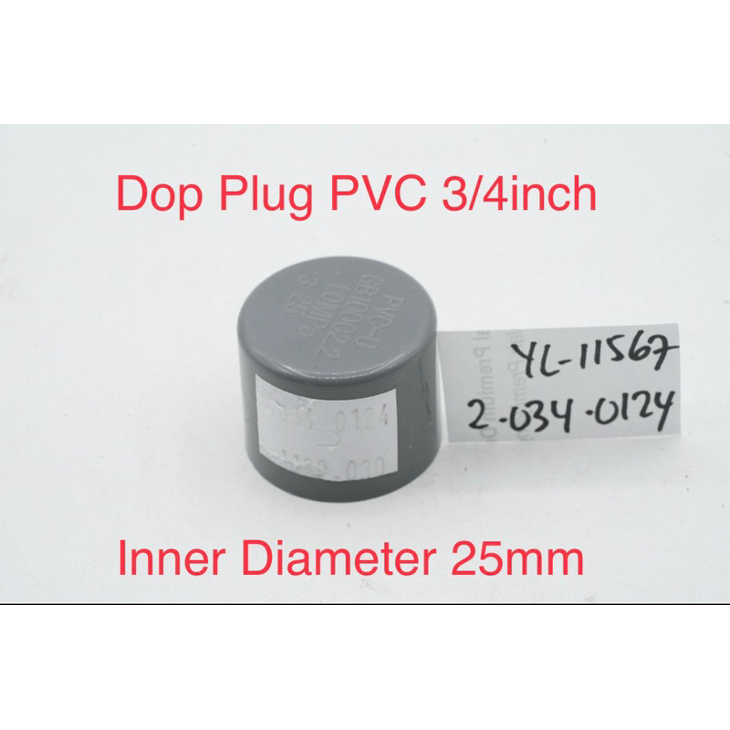 Jual Grey Dop PVC Tutup Pipa 3/4 Inner Diameter 25mm Plastic End Plug ...