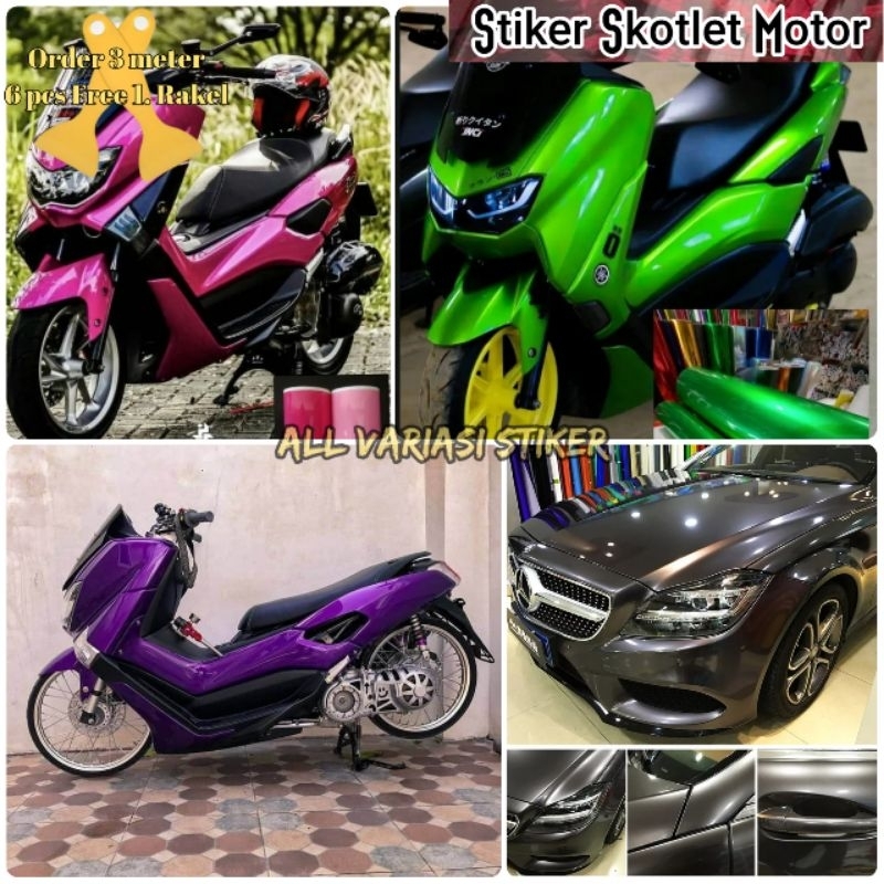 Jual Stiker Skotlet Motor Metalik Candy Sticker Scotlet Metalic Glossy ...