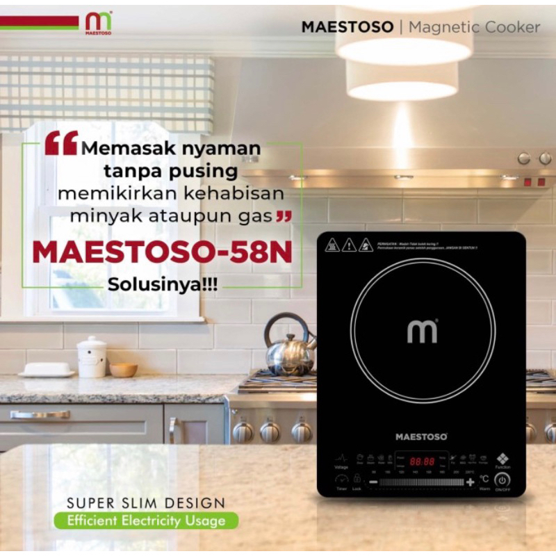 Jual MAESTOSO MAGNETIC COOKER MT-58N | Shopee Indonesia