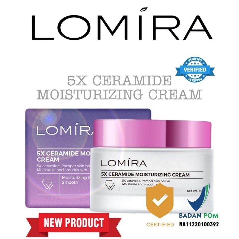 Jual Lomira 5x Ceramide Moisturizing Cream Skin Barrier 50g | Shopee ...