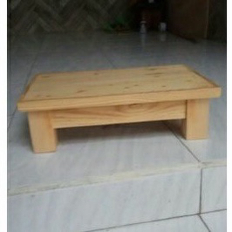 Jual meja monitor minimalis kayu jati belanda serbaguna / monitor stand ...