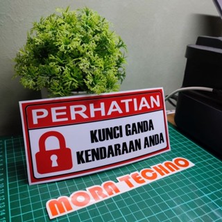 Jual Stiker Harap Kunci Ganda Kendaraan Sticker Kunci Ganda Kendaraan ...