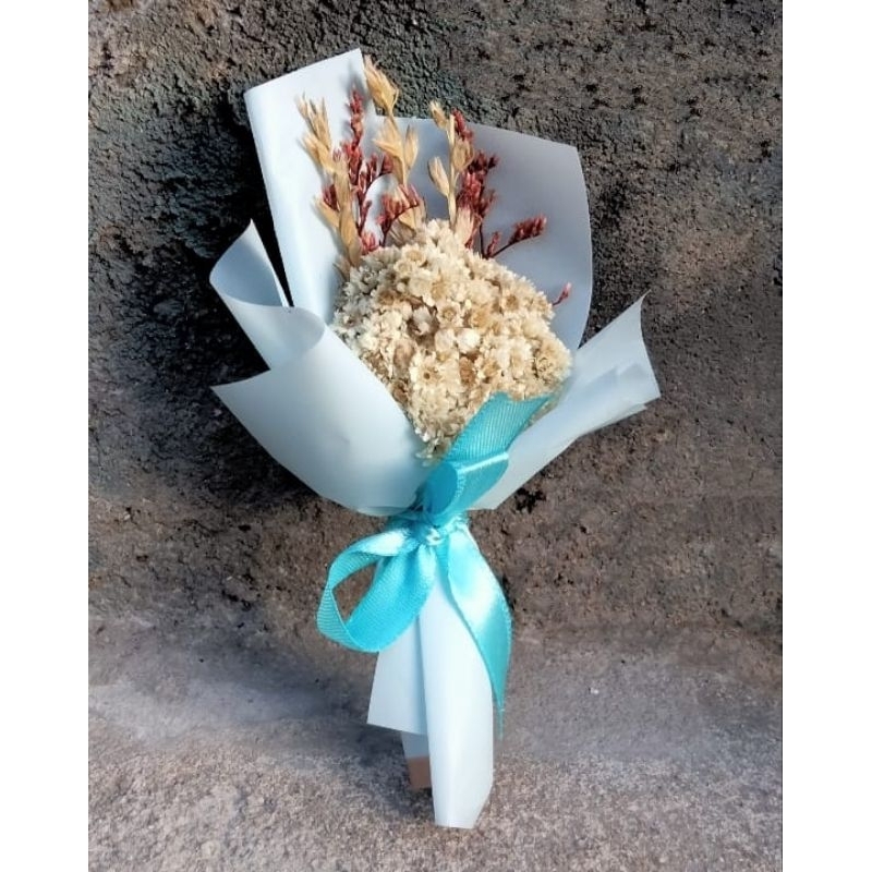 Jual Buket Bunga Mini Dried Flower/Buket Bunga kering mini/Bucket bunga ...