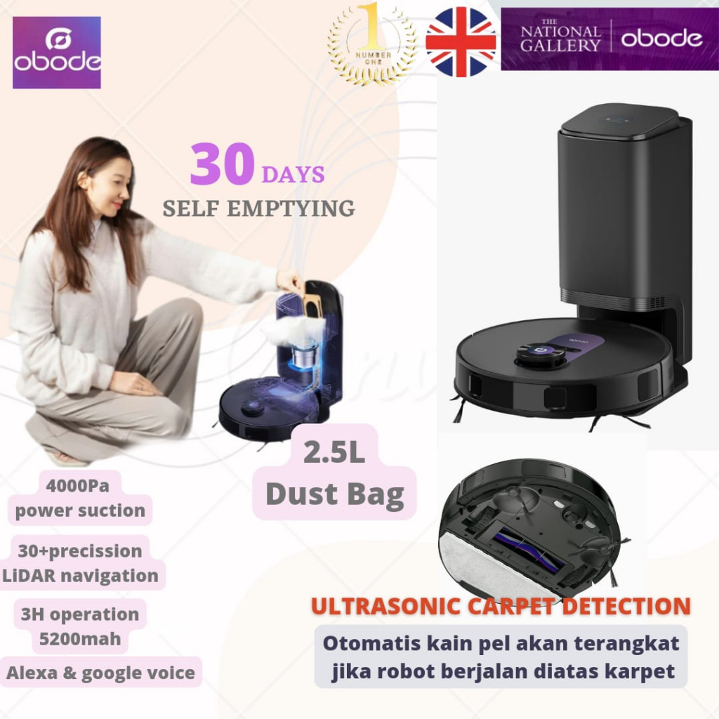 Jual ROBOT VACUUM OBODE A8 + Self-Emptying Auto-vacuum Auto-mop All in ...
