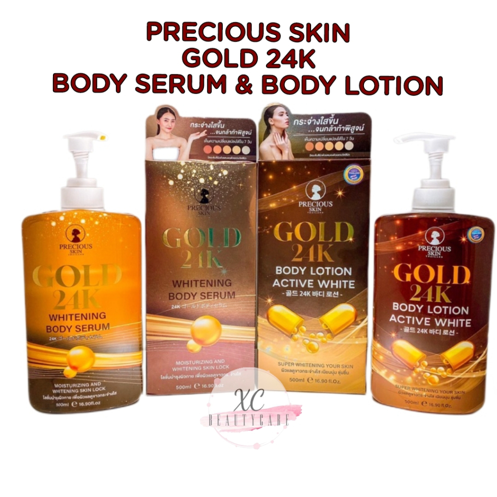 Jual PRECIOUS SKIN GOLD 24K BODY LOTION ACTIVE WHITE 500ML / GOLD 24K ...