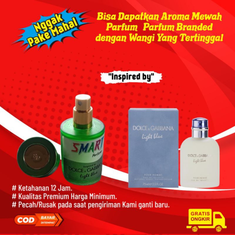 Jual Parfum Original SMART Perfume Inspired by D&G Light Blue, Parfum ...