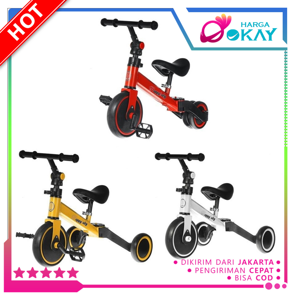 Jual HO Sepeda Anak Roda 3 Balance Bike Ride 2 IN 1 Mainan Sepeda ...