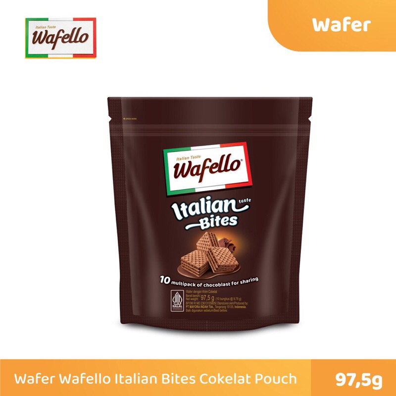 Jual Roma Wafello Wafer Italia Chocoblast 97g (Kemasan Pouch) | Shopee ...