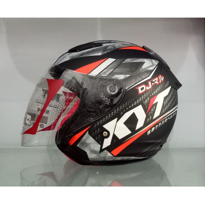 Jual Helm KYT DJ Maru Motif Black Doff Gunmetal Original | Shopee Indonesia