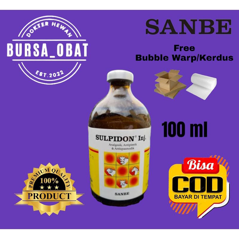 Jual SULPIDON Inj 100 ml Injeksi Sapi Anjing Kuda Kambing Domba ...