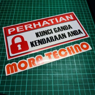 Jual Stiker Harap Kunci Ganda Kendaraan Sticker Kunci Ganda Kendaraan ...
