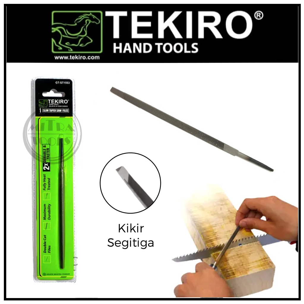 Jual TEKIRO Kikir Segitiga Slim Taper Saw Files 3" dan 4" / Pengasah ...