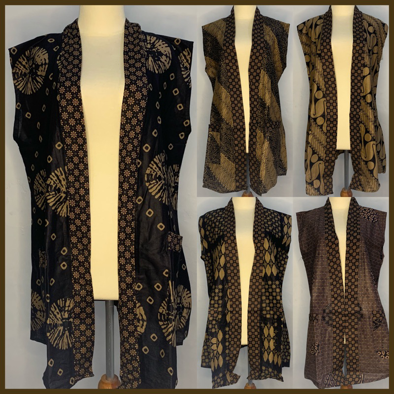 Jual Outer Motif Batik Coklat | Outer Saku Kanan Kiri [bateeq.ku ...