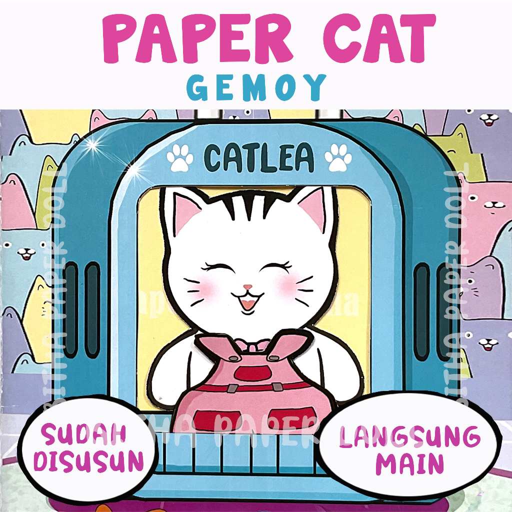 Jual PAPER CAT GEMOY MAINAN ANAK TEMA KUCING TERGEMOY | Shopee Indonesia