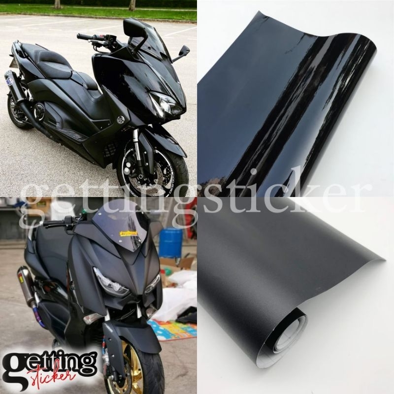 Jual stiker skotlet hitam sticker scotlite motor glosy kilat hitam doff ...