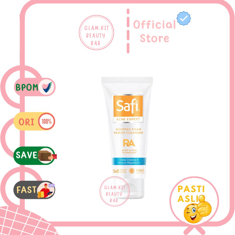 Jual Safi RA acne expert whipped foam sebum cleanser 100gr | Shopee ...