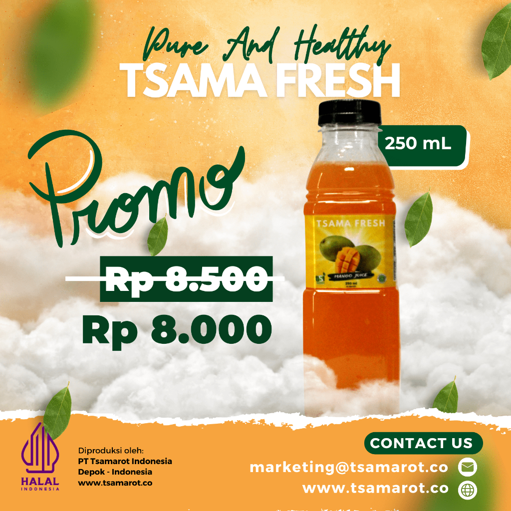 Jual Tsama Fresh- Mango Juice 250 mL- Jus Mangga - Juice - 250 mL ...
