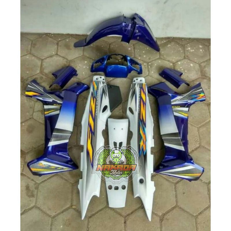 Jual Cover Body Fizr F1zr Biru Putih Full Set Halus Cover Bodi Yamaha ...