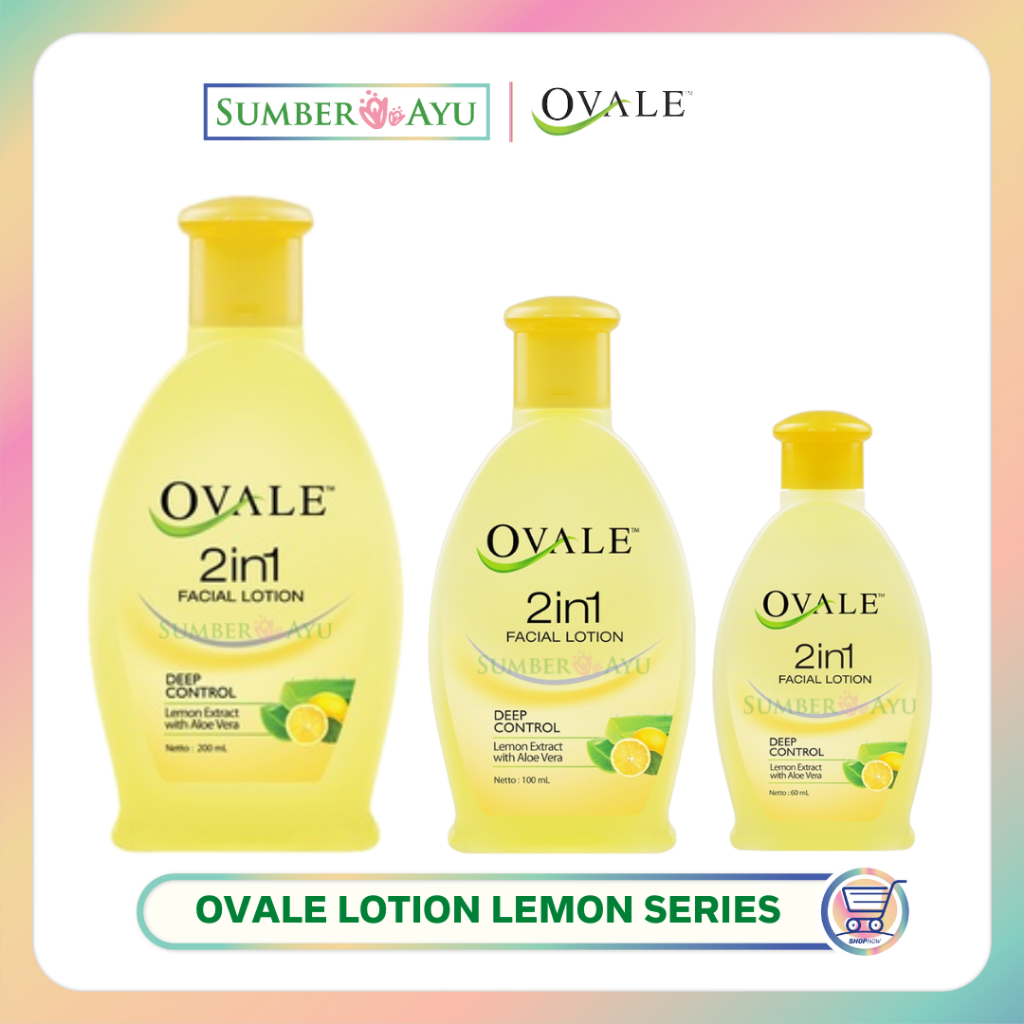 Jual Ovale 2in1 Facial Lotion Deep Control lemon Extract | Shopee Indonesia